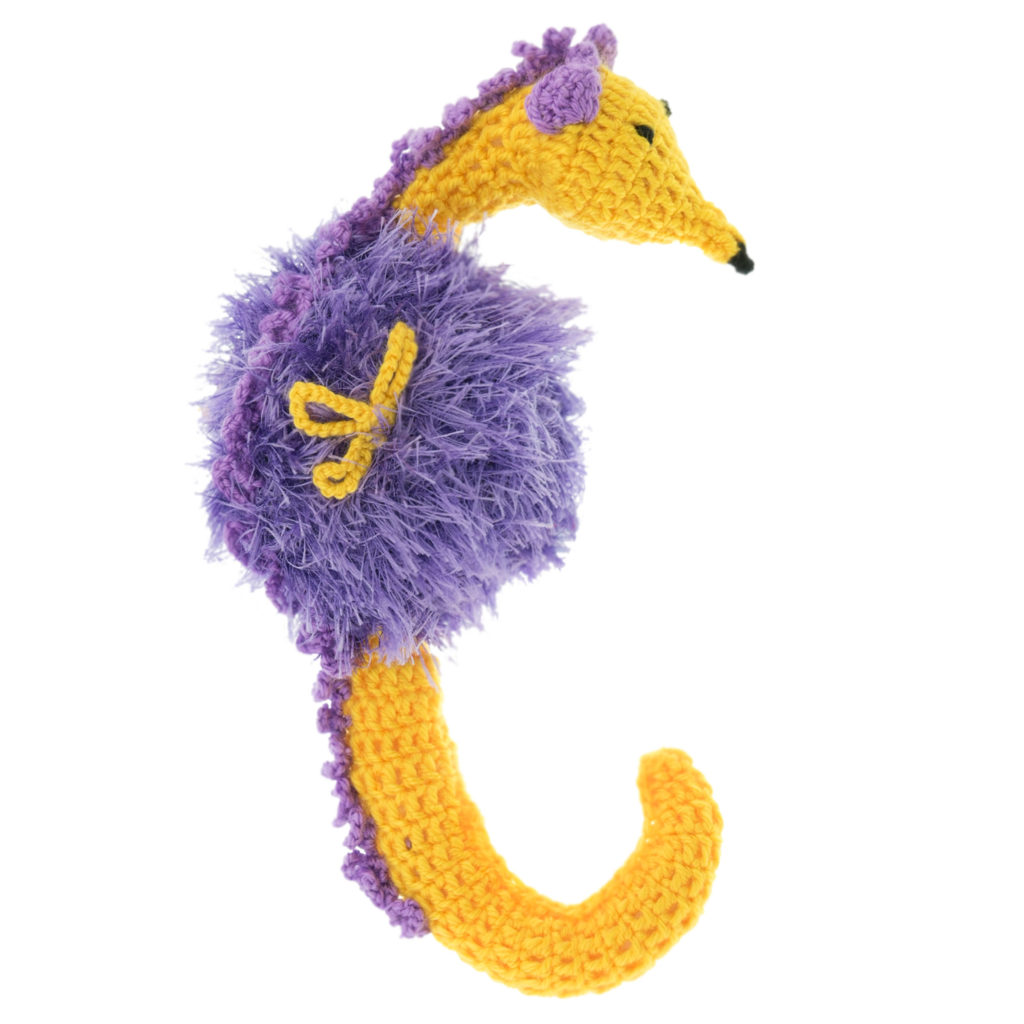 Sea Horse – Handmade Squeaky Dog Toy – Oomaloo Handmade Dog Toys